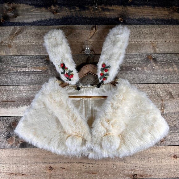 Unique Vintage | Accessories | Vintage Rabbit Fur Stole Wrap Snow Bunny ...